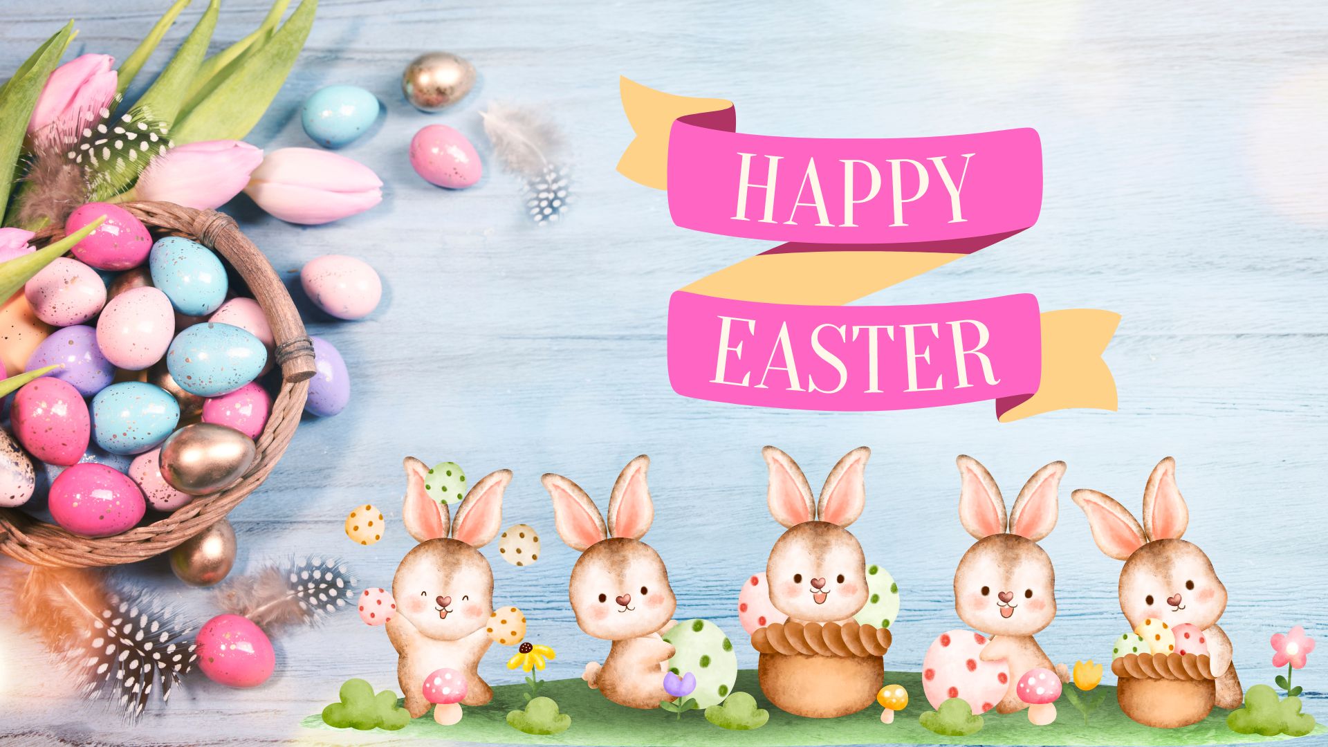 Happy Easter Backgrounds 2026 | Easter Wallpapers - Media Mozaic