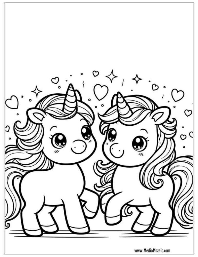 70 Unicorn Coloring Pages (Free Printable PDFs) - Media Mozaic