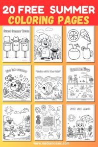 28 Free Printable Summer Coloring Pages (PDF Printables) - Media Mozaic