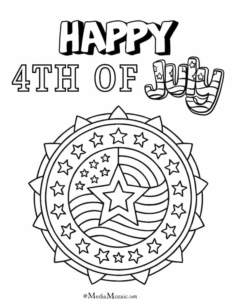 23 Printable 4th of July Coloring Pages 🇺🇸(PDFs) - Media Mozaic