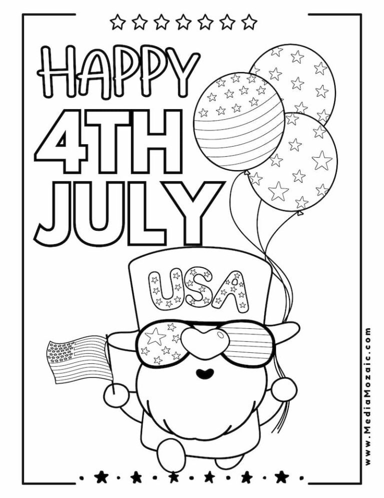23 Printable 4th of July Coloring Pages 🇺🇸(PDFs) - Media Mozaic