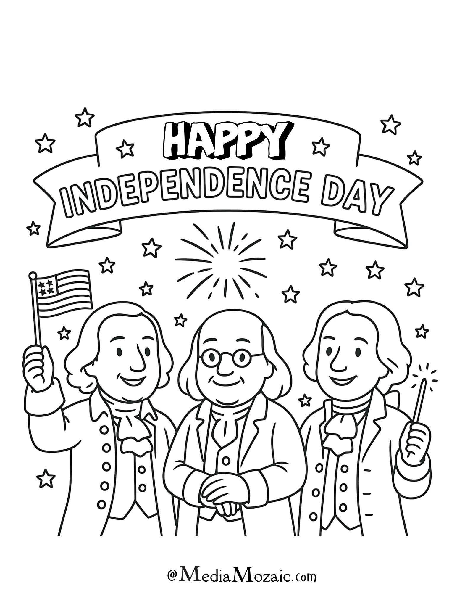 23 Printable 4th of July Coloring Pages 🇺🇸(PDFs) - Media Mozaic
