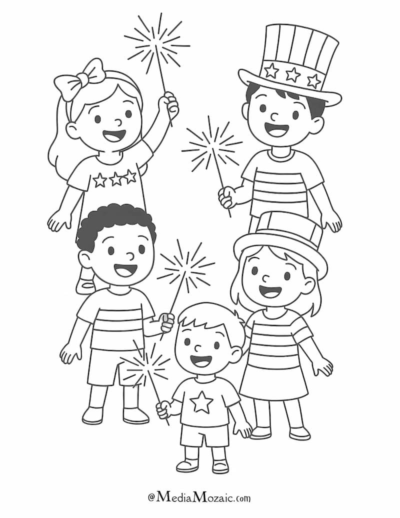 23 Printable 4th of July Coloring Pages 🇺🇸(PDFs) - Media Mozaic