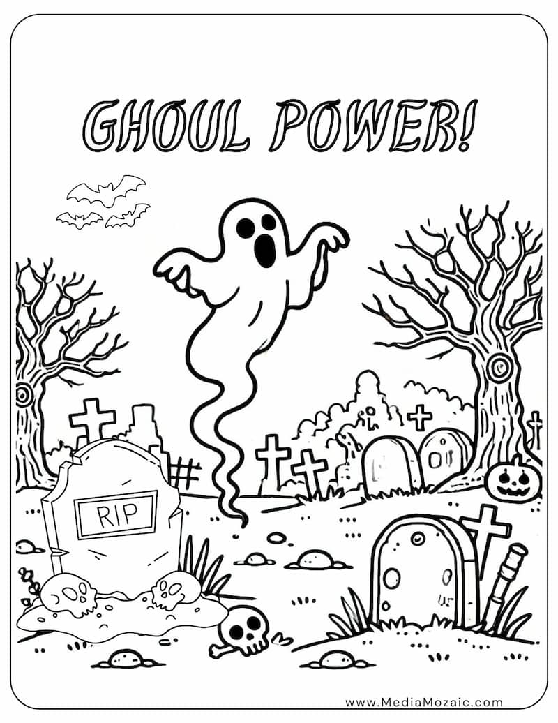 Free Printable Halloween Coloring Pages for Kids & Adults - Media Mozaic
