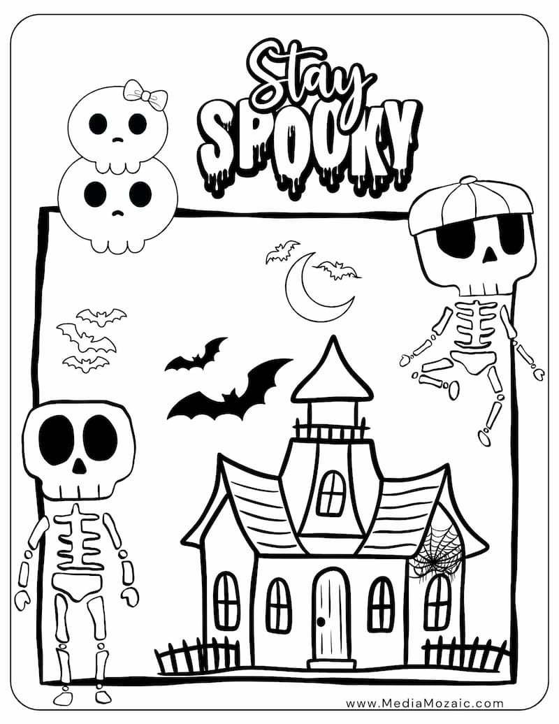 10 Spooky Cute Halloween Coloring Pages for All Ages! - Media Mozaic👻🎃