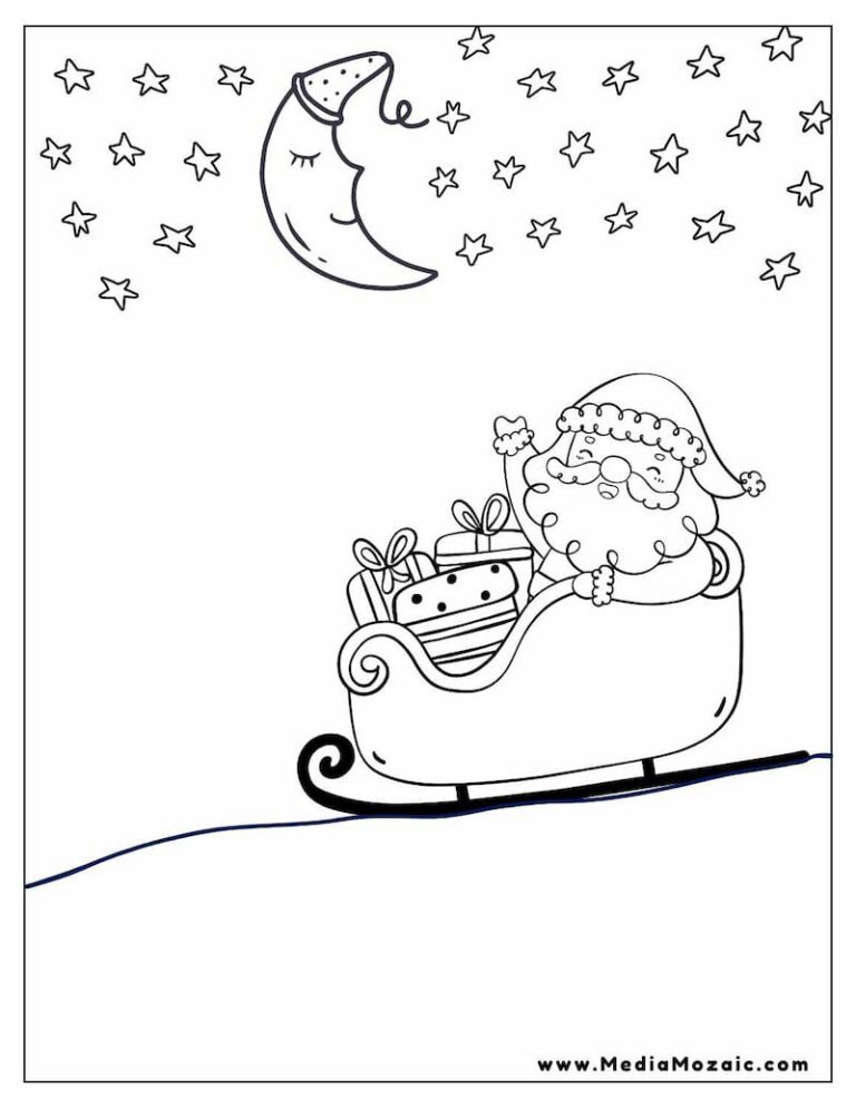 25 Free Printable Christmas Coloring Pages 🎄🎅🏻- Media Mozaic