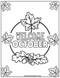 7 Printable October Coloring Pages | Coloring Pages October - Media Mozaic