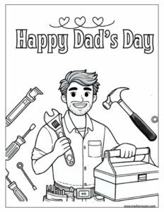 10 Free Fathers Day Coloring Pages (PDF Printables) - Media Mozaic