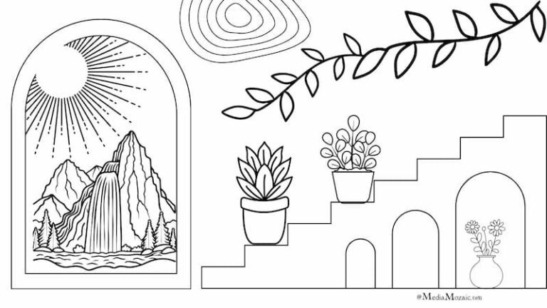 12 Free Printable Boho Coloring Pages - Media Mozaic