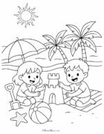 22 Beach Coloring Pages Free Printable PDFs - Media Mozaic