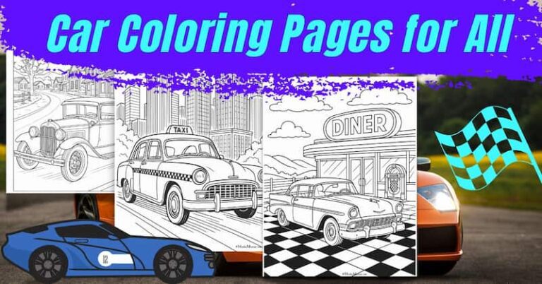 13 Free Printable Car Coloring Pages (PDF) - Media Mozaic