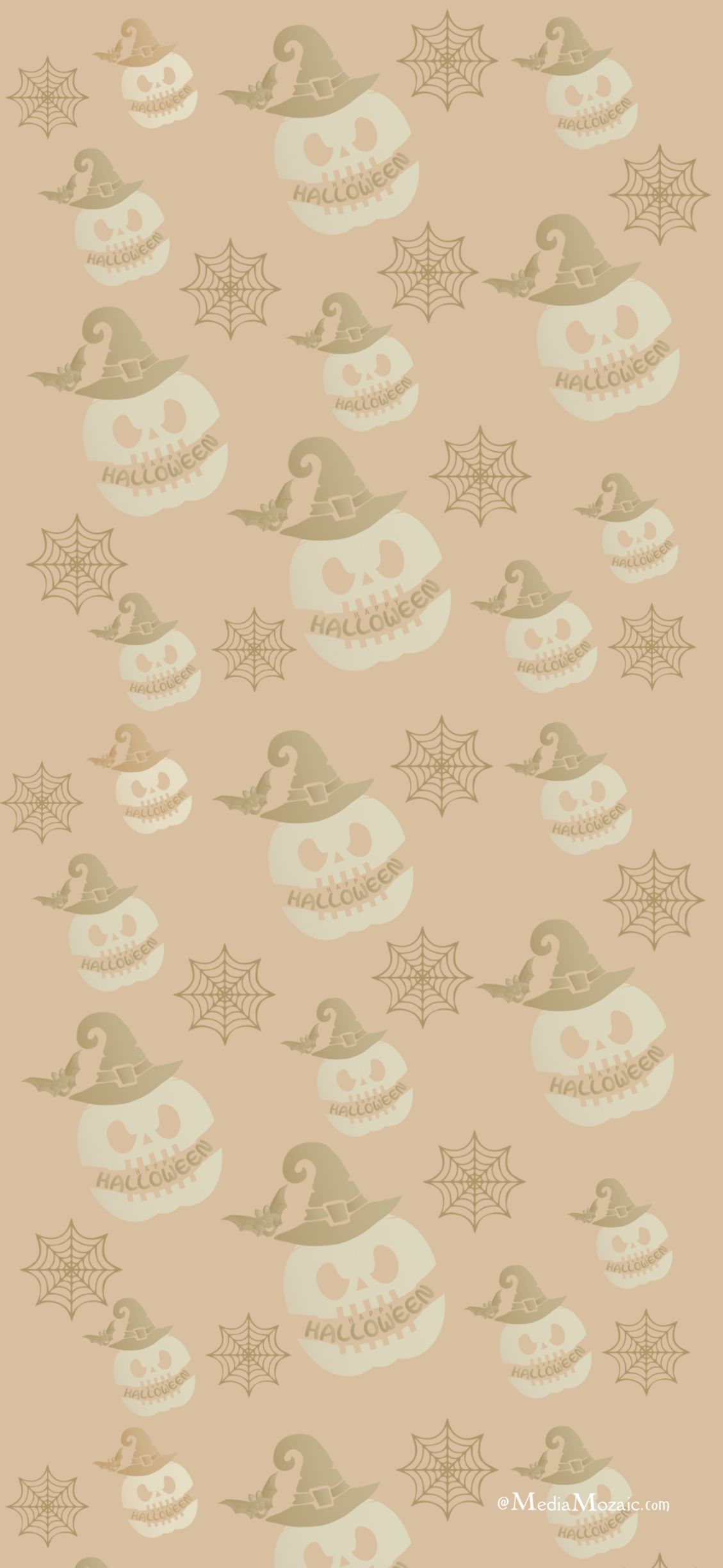 Beige Halloween Aesthetic iPhone Wallpaper - Media Mozaic