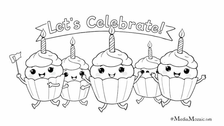 Happy Birthday Coloring Pages For All Ages(16 Free Printables) - Media ...