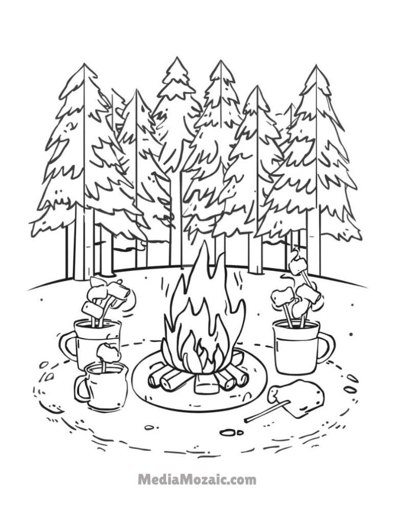 8 Free Printable November Coloring Pages PDF– Cozy Fall & Thanksgiving ...