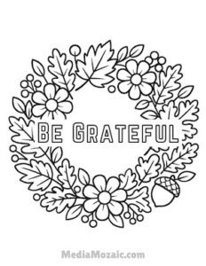 Free Printable Thanksgiving Coloring Pages for kids & Adults - Media Mozaic